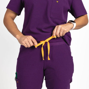 The Pfeiffer - Purple Slim-Fit Medical Scrub Pants for Women