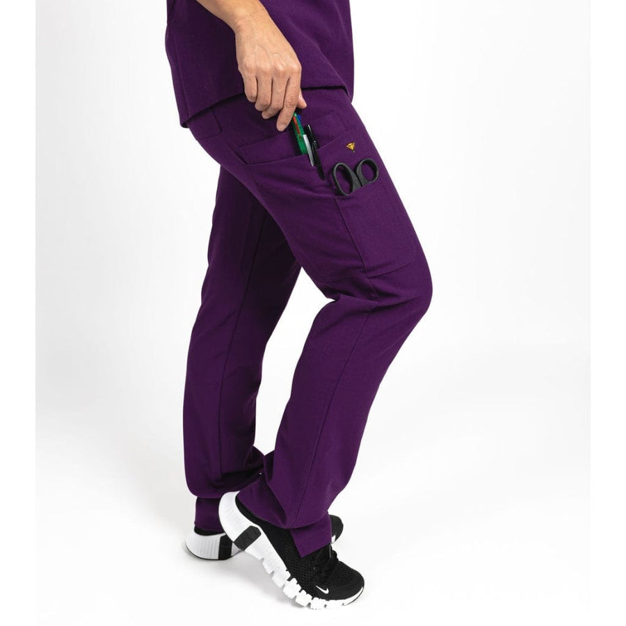 The Pfeiffer - Purple Slim-Fit Medical Scrub Pants for Women
