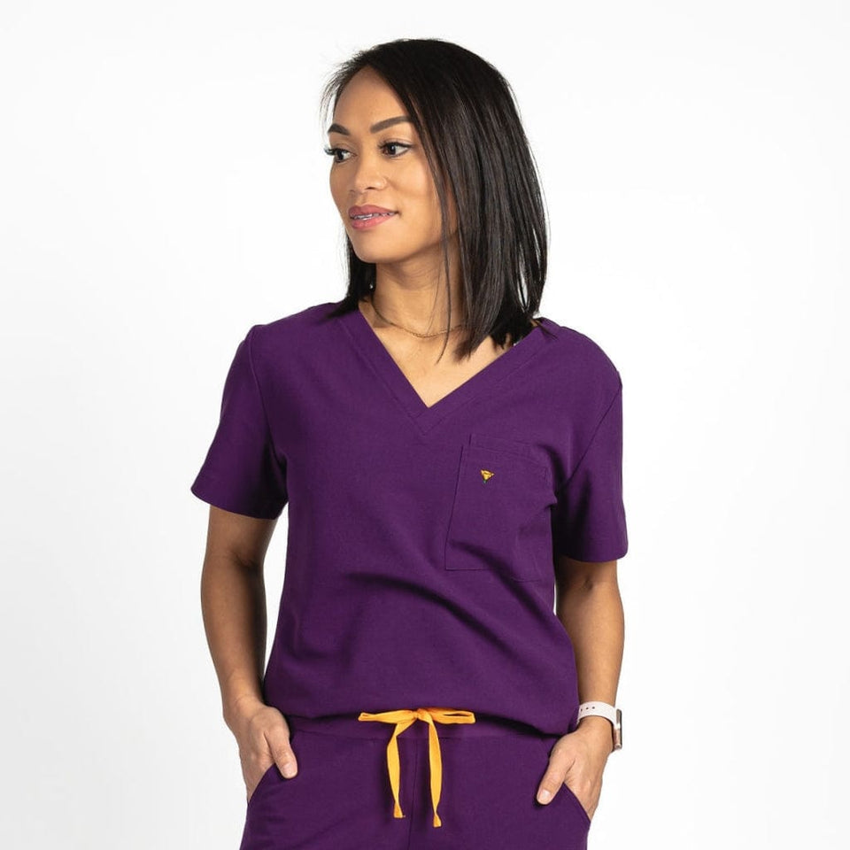 Women's Eggplant Purple Scrubs | Poppy Scrubs